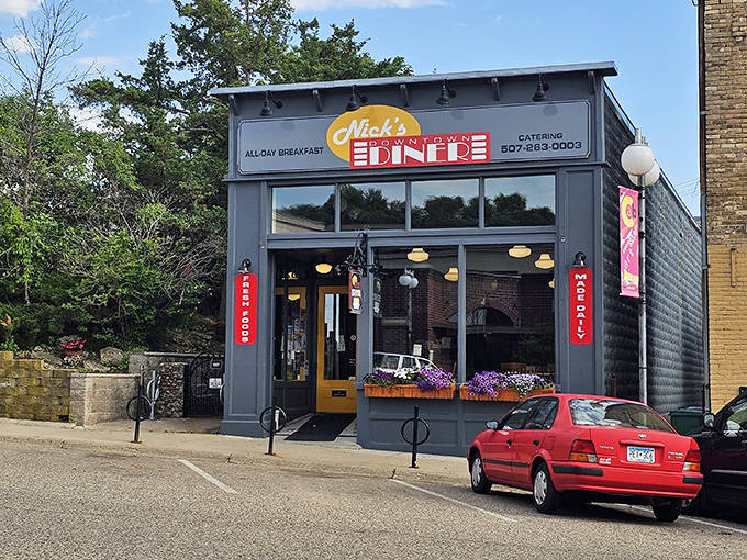 From the street, Nick's Downtown Diner might look unassuming, but locals know this modest exterior houses some of Minnesota's most memorable comfort food.