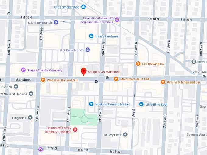 16. antiques on mainstreet llc map