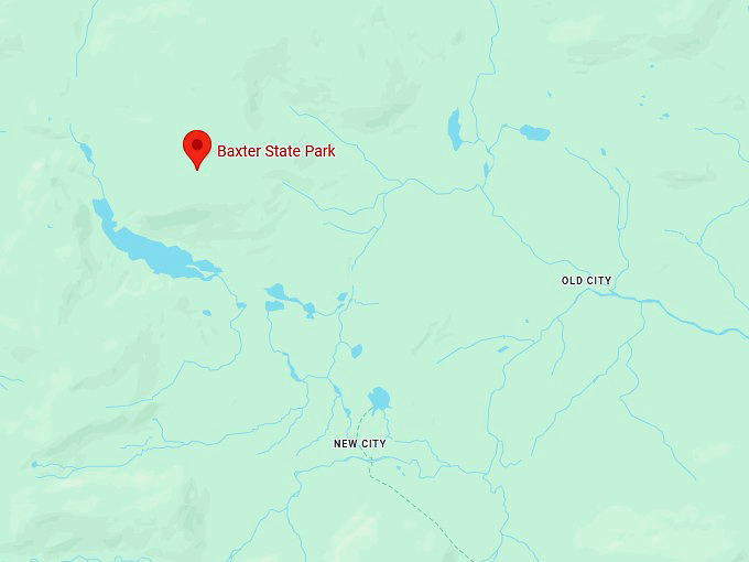 16. baxter state park map