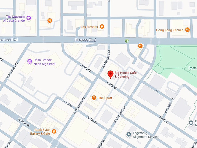 16. big house cafe & catering map