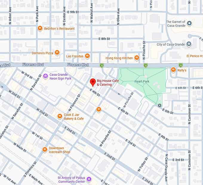 16. big house cafe & catering map