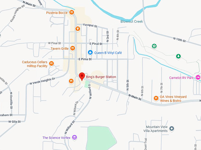 16. bing's burger station map