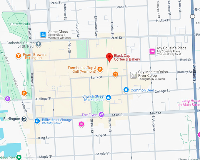 16. black cap coffee & bakery map