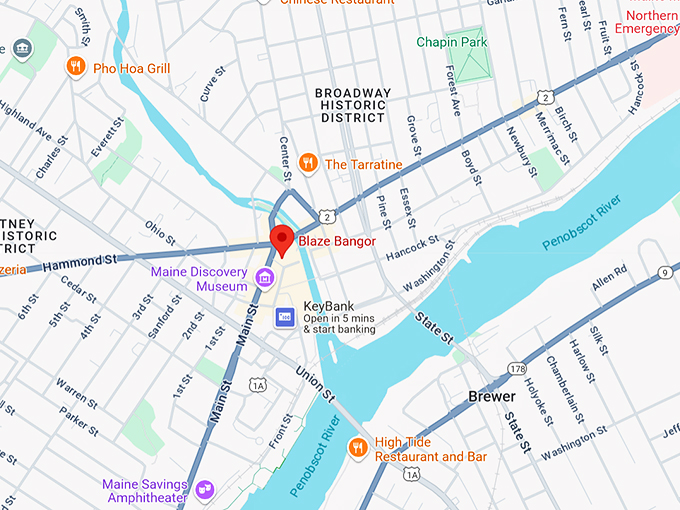 16. blaze bangor map