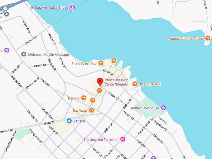 16. chocolate drop candy shoppe map