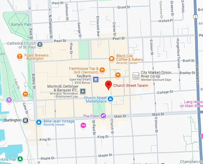 16. church street tavern map