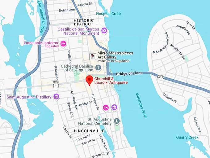 16. churchill & lacroix antiquaire map