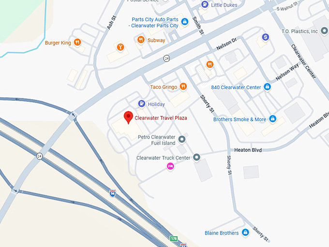 16. clearwater travel plaza map