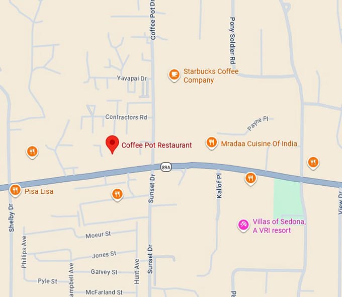 16. coffee pot restaurant map