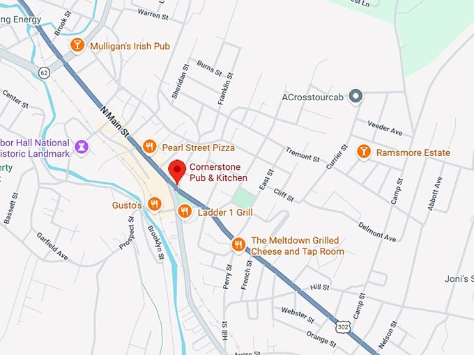 16. cornerstone pub & kitchen map