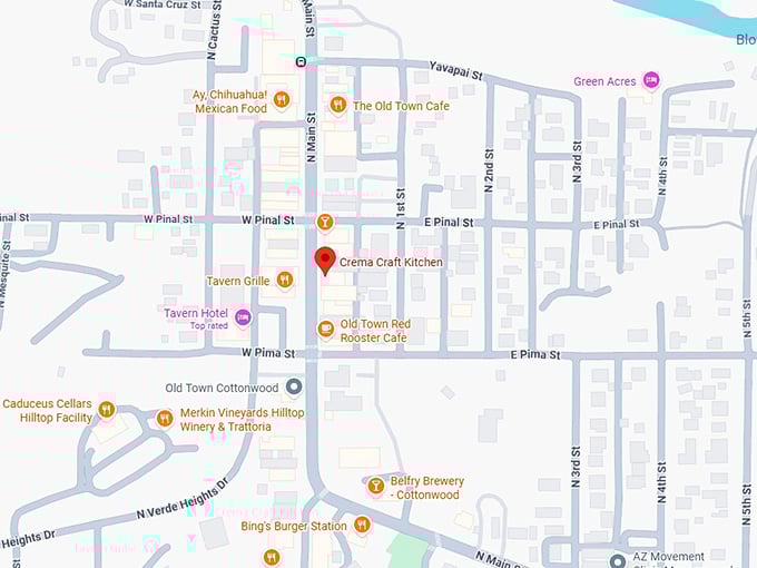 16. crema craft kitchen map