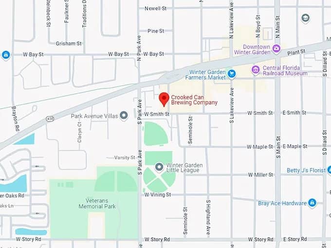 16. crooked can brewing company map