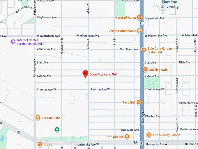 16. doge pizza and grill map