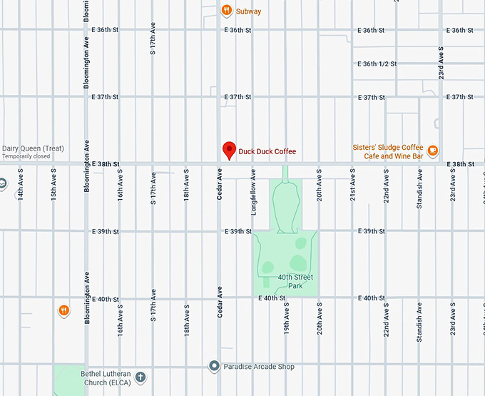 16. duck duck coffee map