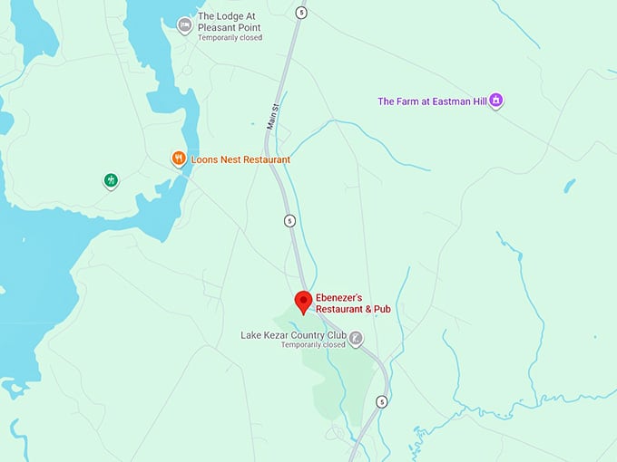 16. ebenezer's restaurant & pub map