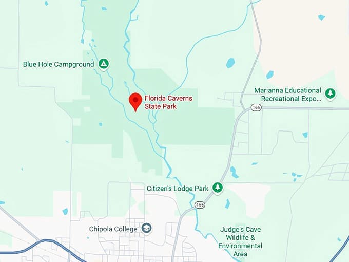 16. florida caverns state park map