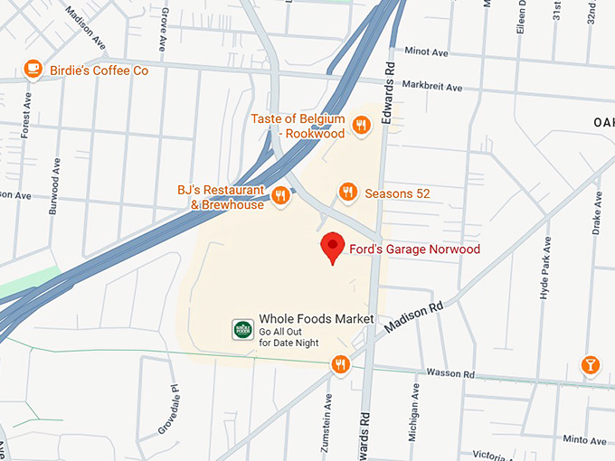 16. ford's garage norwood map