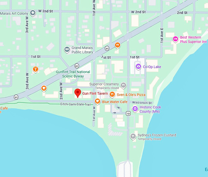 16. gunflint tavern map