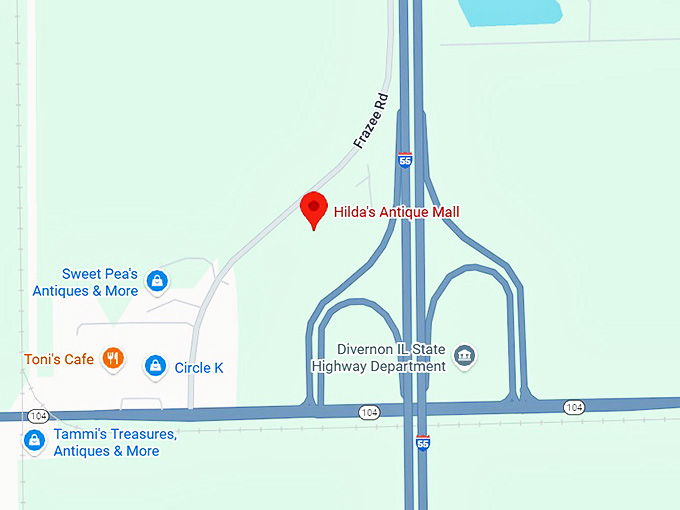 16. hilda's antique mall map