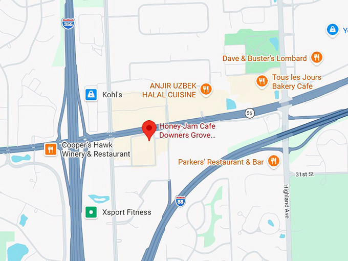 16. honey jam cafe map