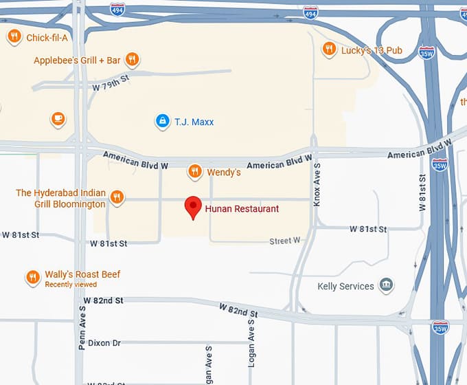 16. hunan restaurant map