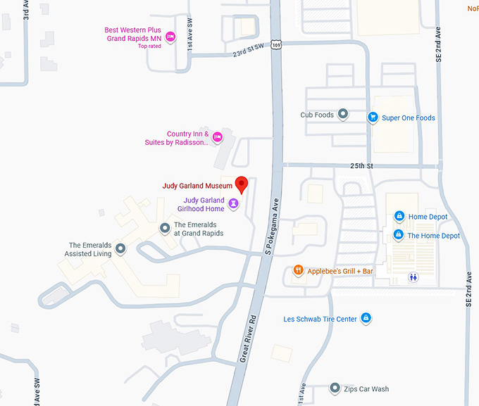 16. judy garland museum map