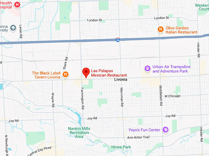 16. las palapas mexican restaurant map