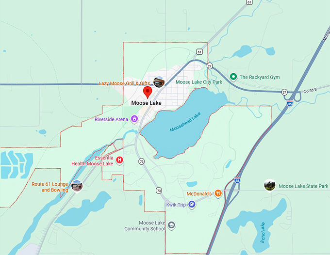 16. moose lake map
