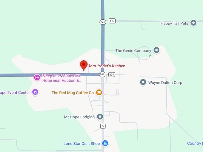 16. mrs. yoder's kitchen map