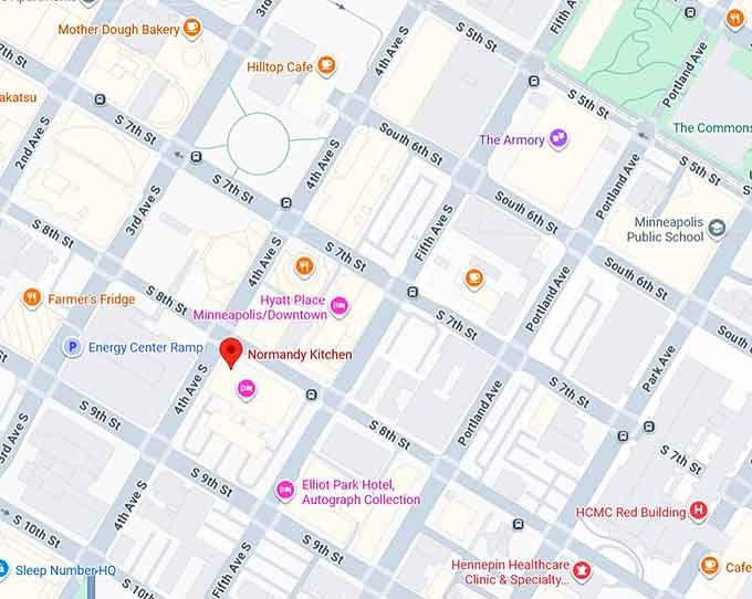 16. normandy kitchen map