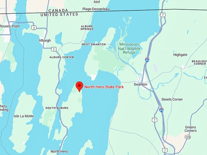 16. north hero state park map