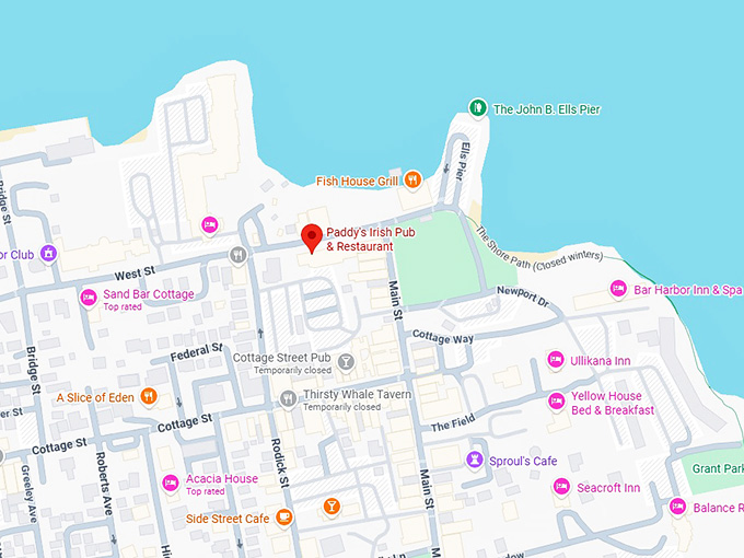 16. paddy's irish pub & restaurant map