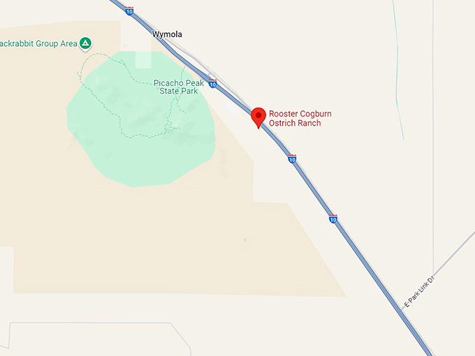 16. rooster cogburn ostrich ranch map