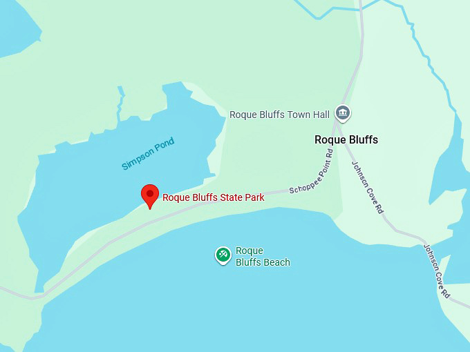 16. roque bluffs state park map