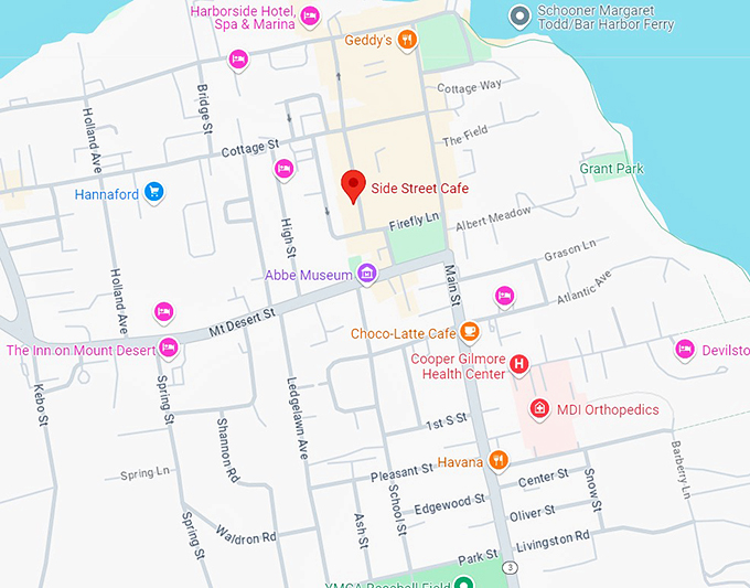 16. side street cafe map