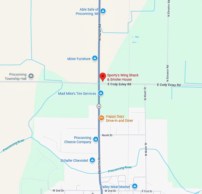 16. sporty's wing shack & smoke house map
