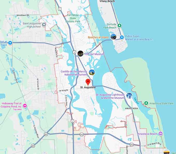 16. st. augustine map