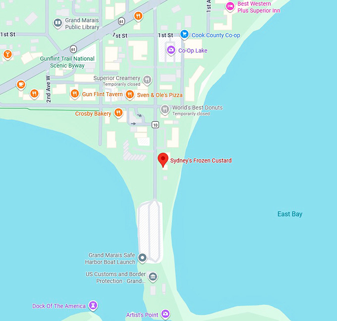 16. sydney&rsquo;s frozen custard map