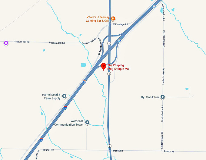 16. the chirping frog antique mall map