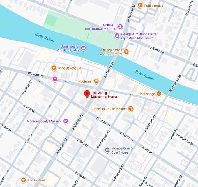 16. the michigan museum of horror map