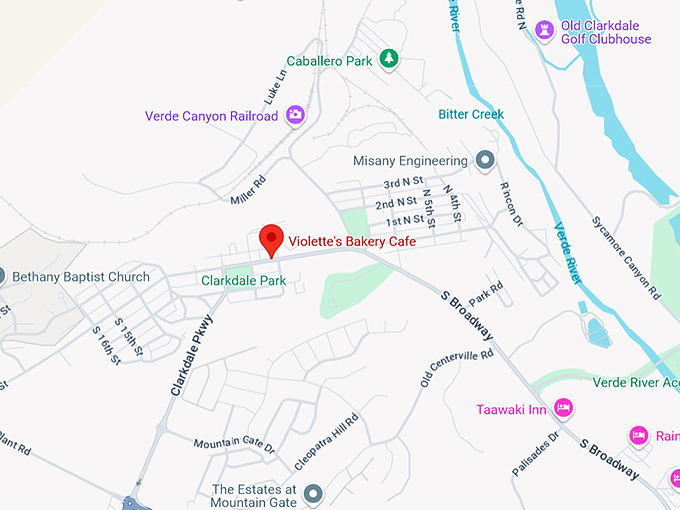 16. violette's bakery cafe map
