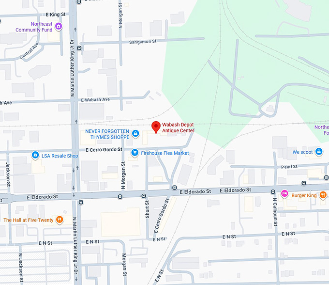 16. wabash depot antique center map