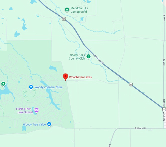 16. woodhaven lakes map
