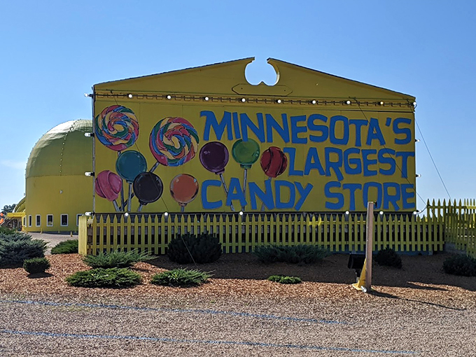 Forget the yellow brick road, follow the yellow barn instead! This puzzle-and-candy paradise is like Willy Wonka meets IKEA.