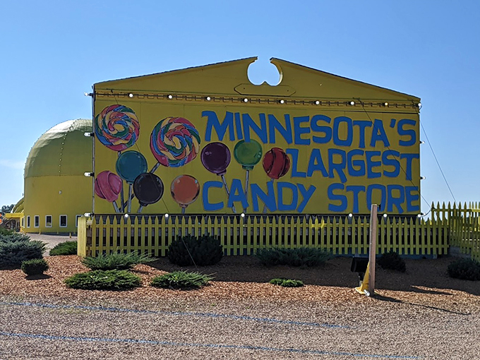Forget the yellow brick road, follow the yellow barn instead! This puzzle-and-candy paradise is like Willy Wonka meets IKEA.