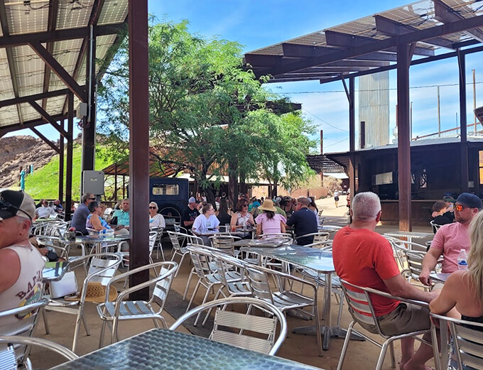 Imagine if Mad Max opened a Cheers. This sun-soaked oasis is where dusty travelers become instant friends over cold brews.