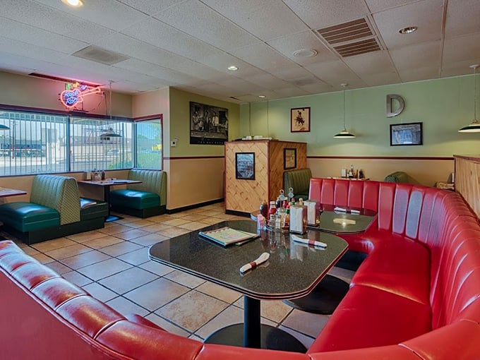 Sunshine on a plate? Nope, it's Joe's Diner! This yellow beacon of breakfast bliss stands out like a golden ticket to comfort food paradise.