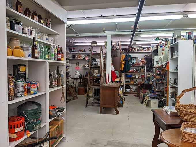 Rows of shelving units stretch into the distance, each one a carefully curated timeline of American life waiting to be explored.