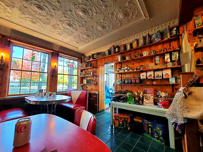 Step inside and that ornate tin ceiling and vintage decor transport you straight to a simpler time when diners were community gathering spots.