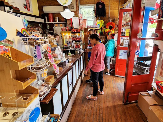 Step inside where wooden floors and walls of colorful treats create the kind of sensory overload your eight-year-old self dreamed about.